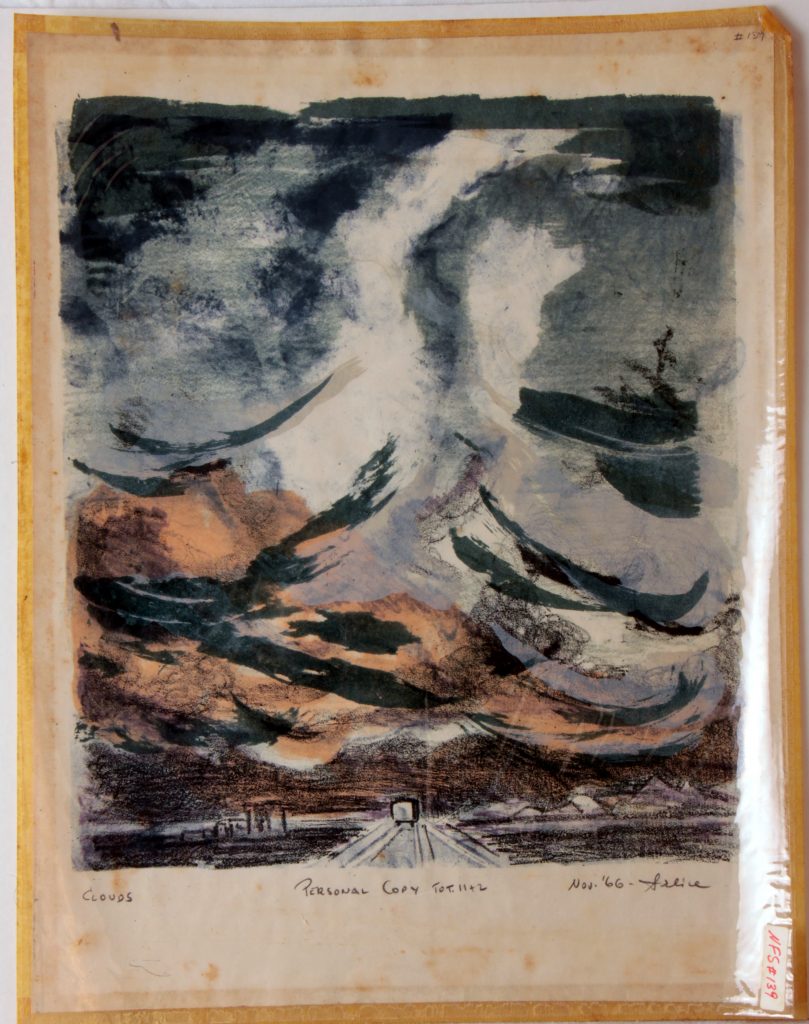 Clouds - Stone Lithograph from Artist Collection